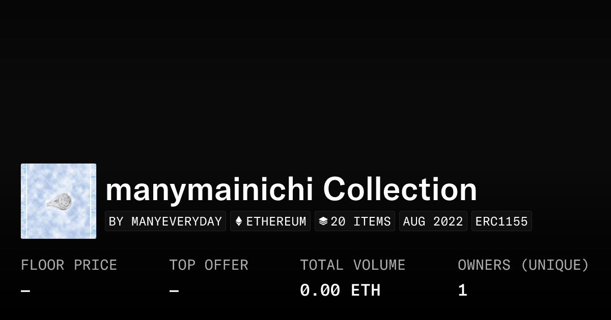 manymainichi Collection - Collection | OpenSea