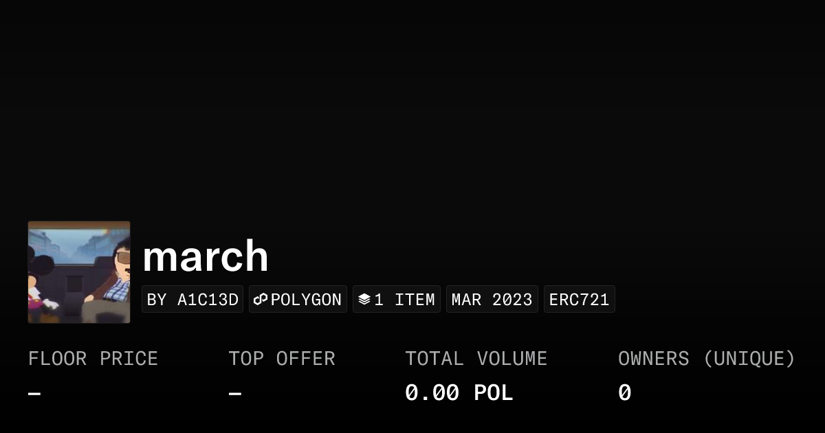 march - Collection | OpenSea