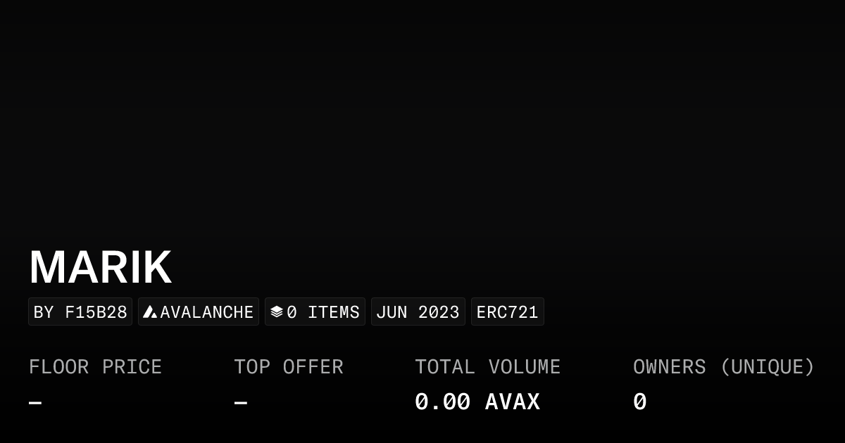 MARIK - Collection | OpenSea