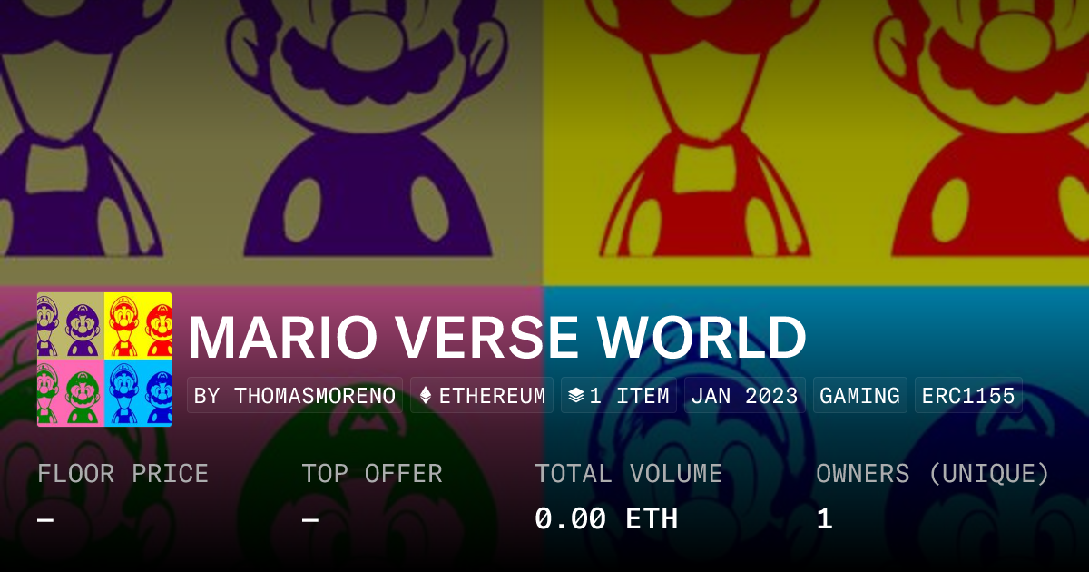 MARIO VERSE WORLD - Collection | OpenSea