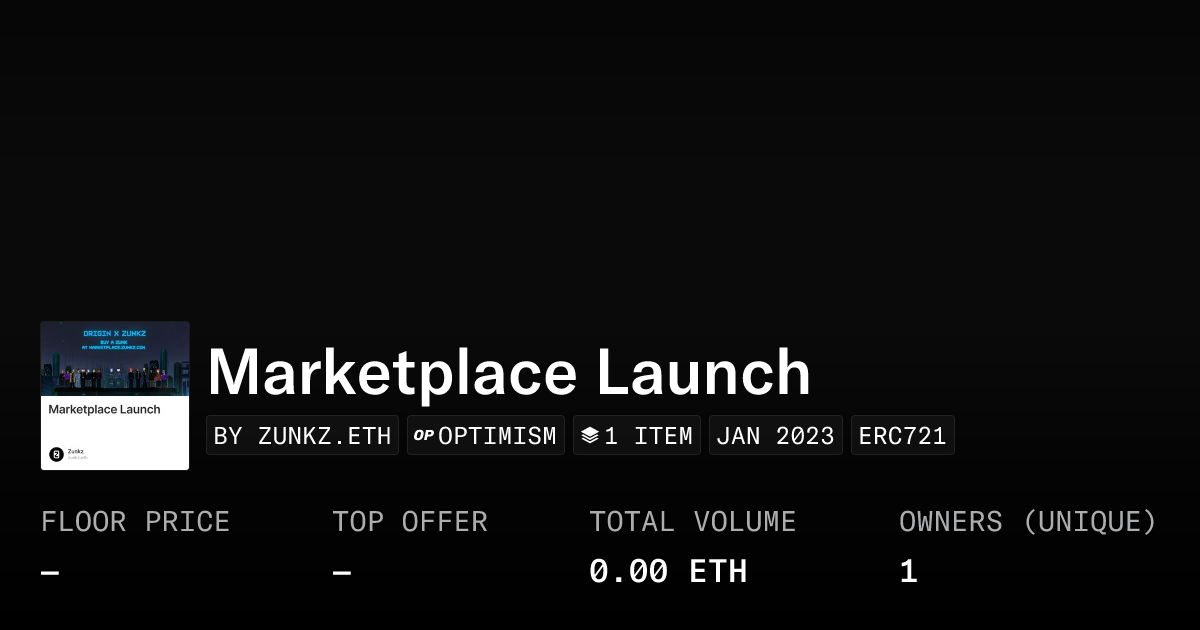 Marketplace Launch - Collection | OpenSea