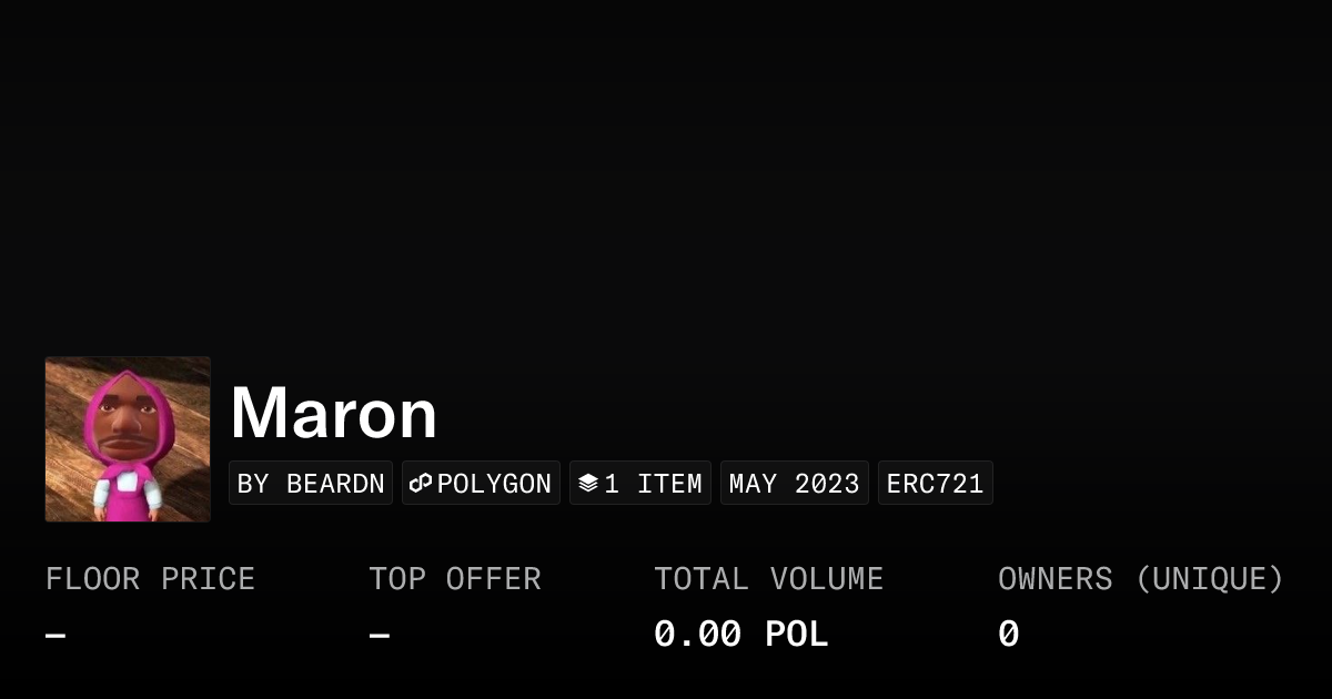 Maron - Collection | OpenSea