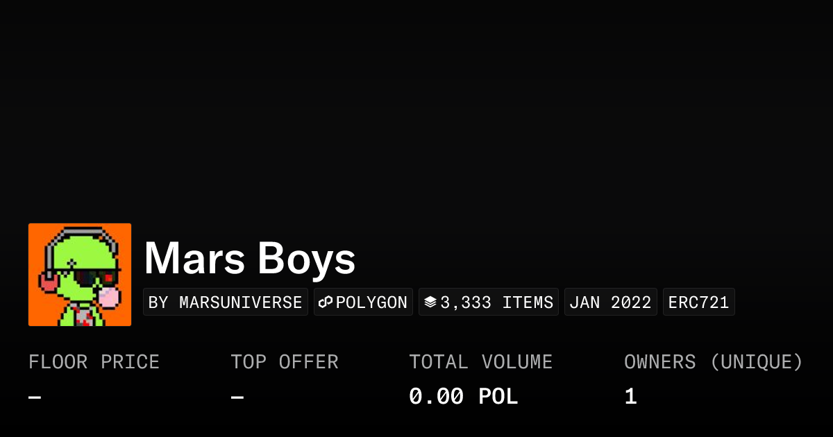 Mars Boys - Collection | OpenSea