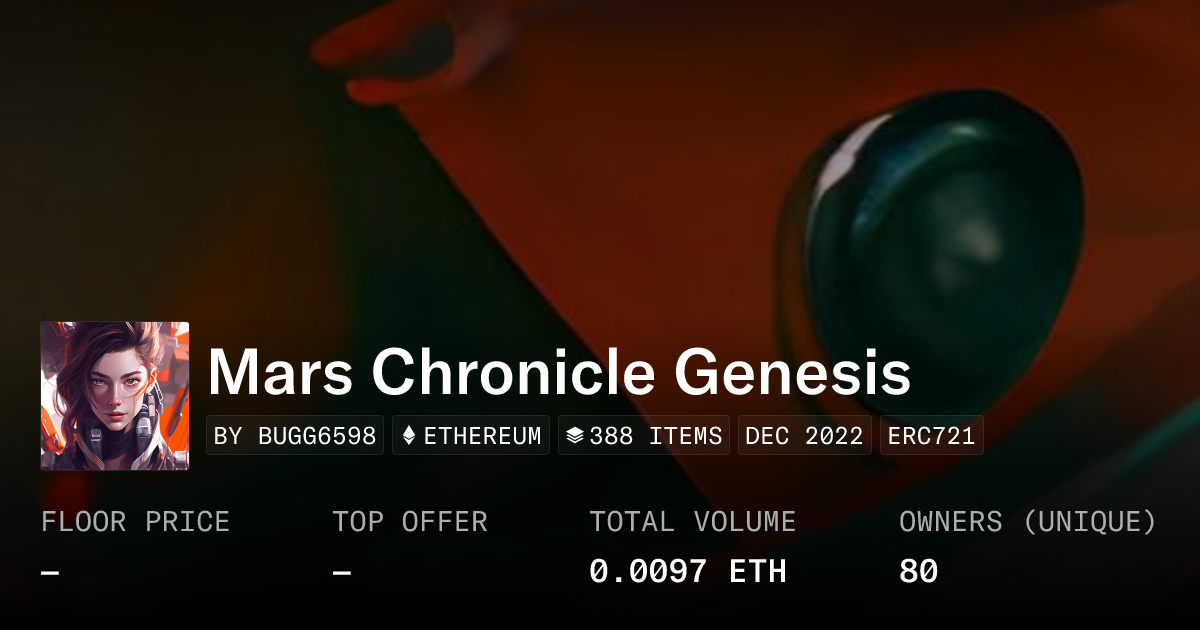 Mars Chronicle Genesis - Collection | OpenSea