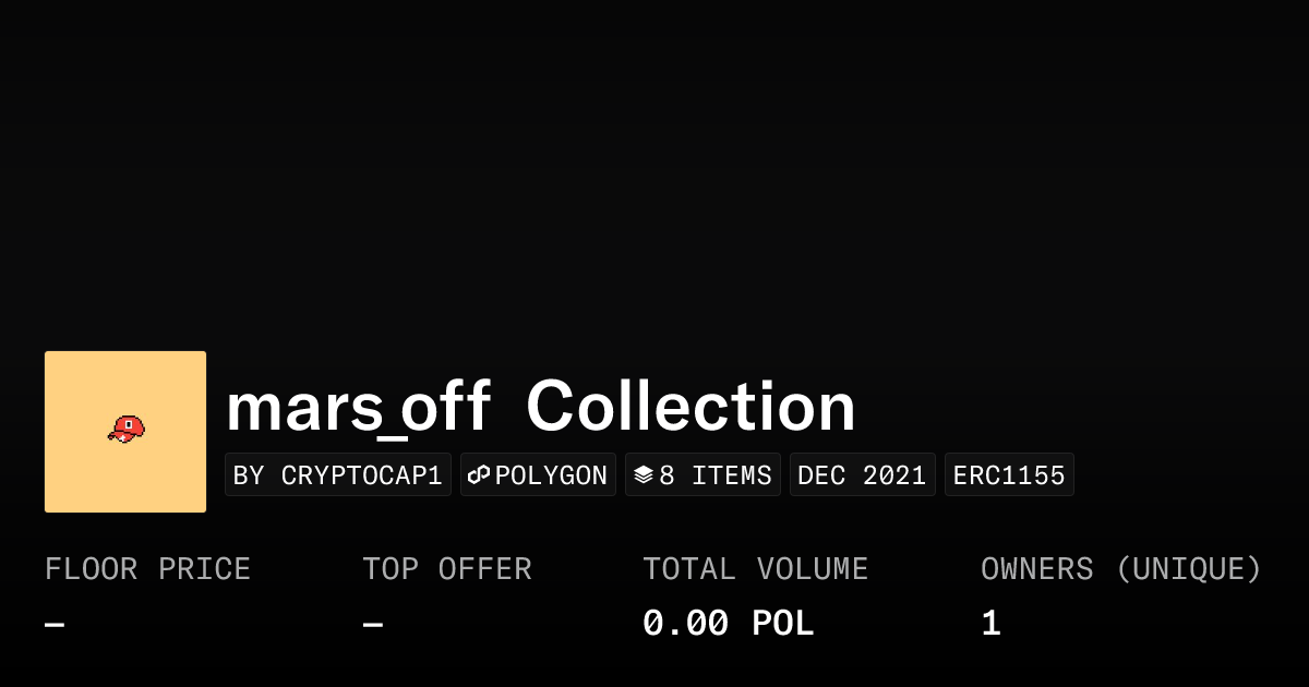 mars_off Collection - Collection | OpenSea