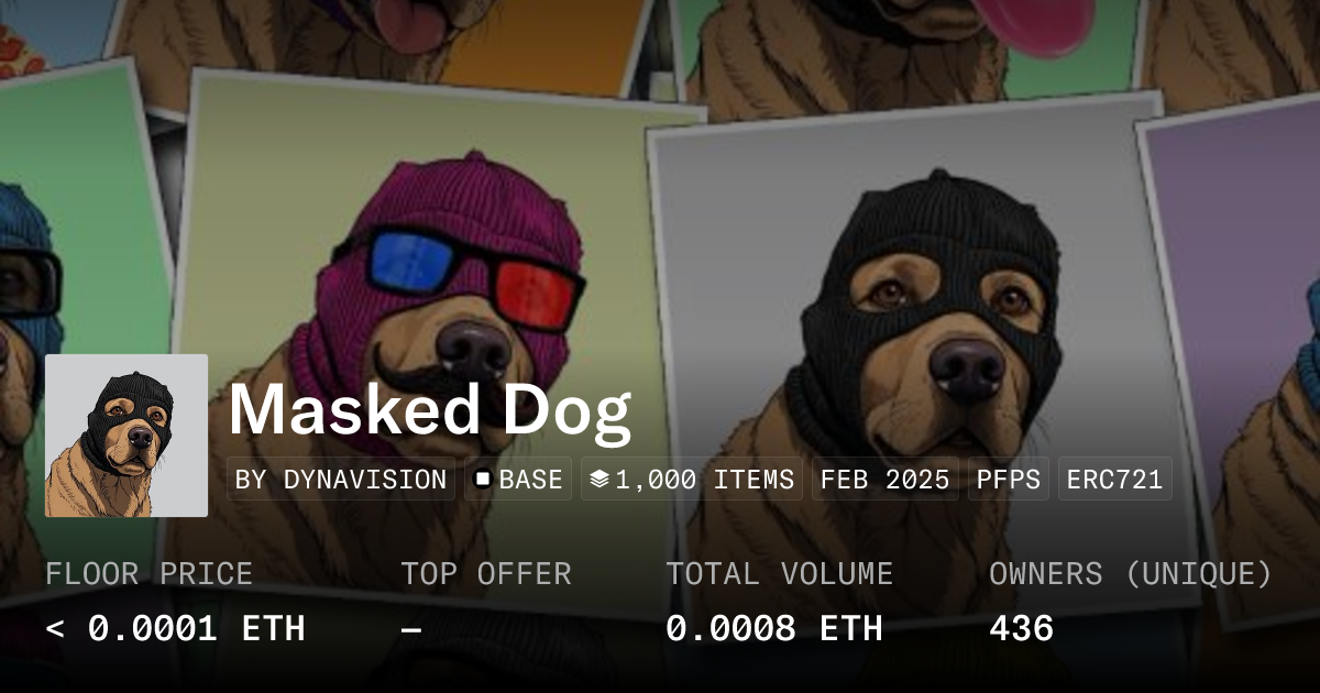 Masked Dog - Collection | OpenSea