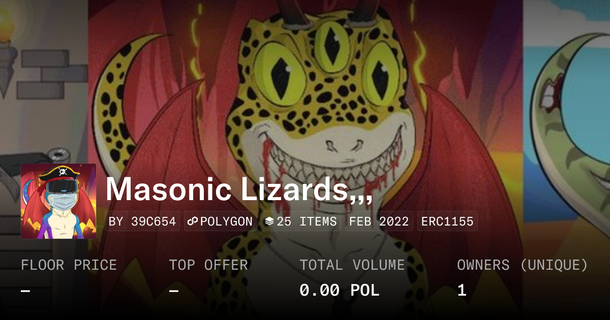 Masonic Lizards,,, - Collection | OpenSea