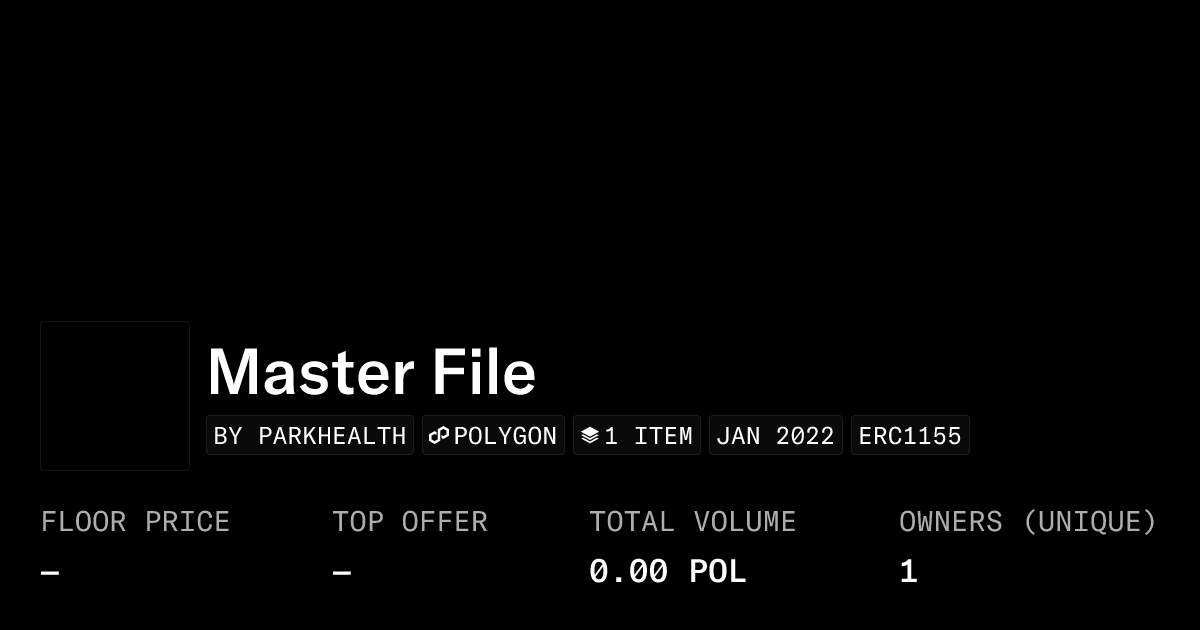 Master File - Collection | OpenSea