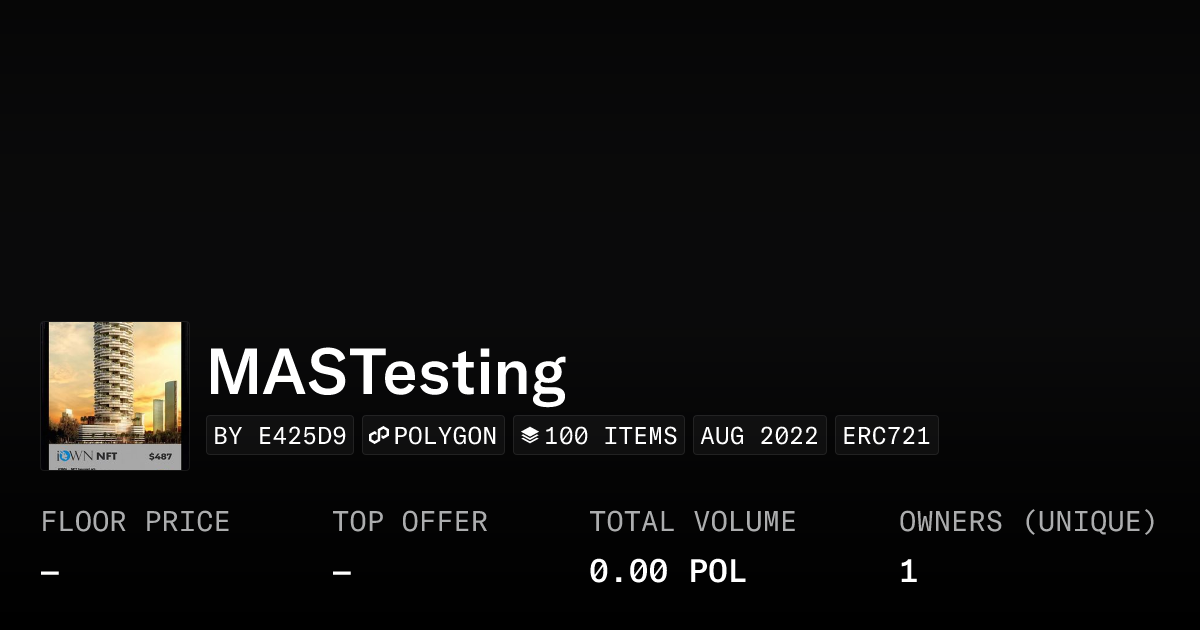 MASTesting - Collection | OpenSea