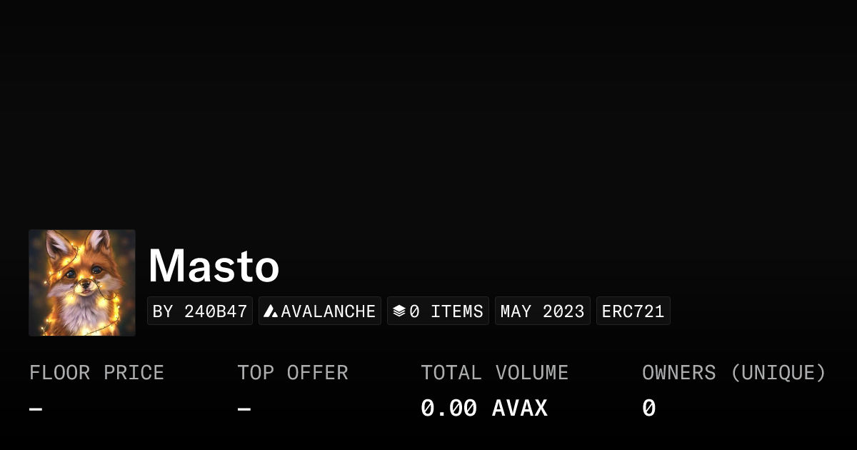 Masto - Collection | OpenSea