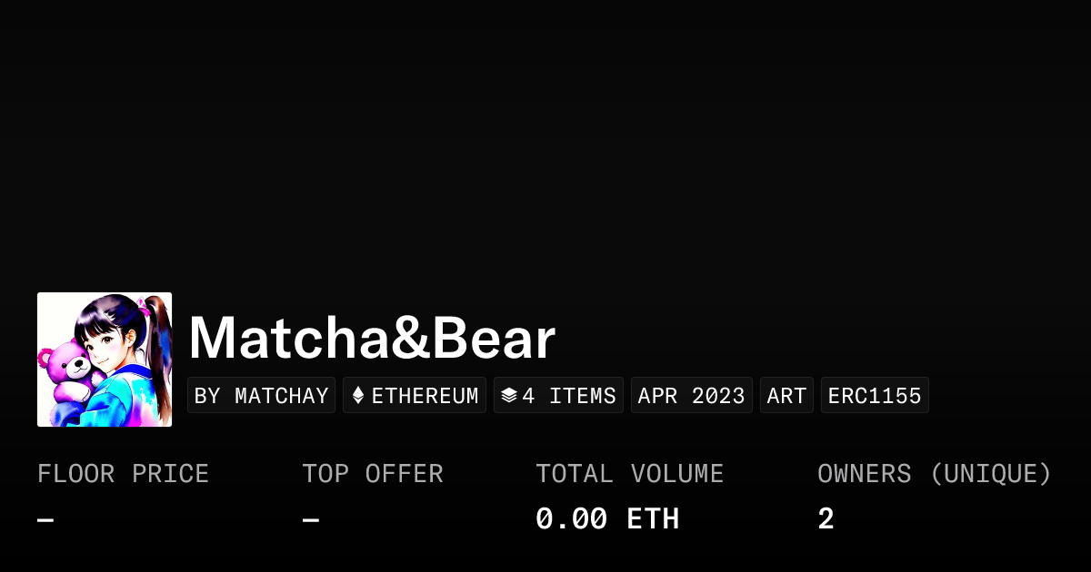 Matcha&Bear - Collection | OpenSea