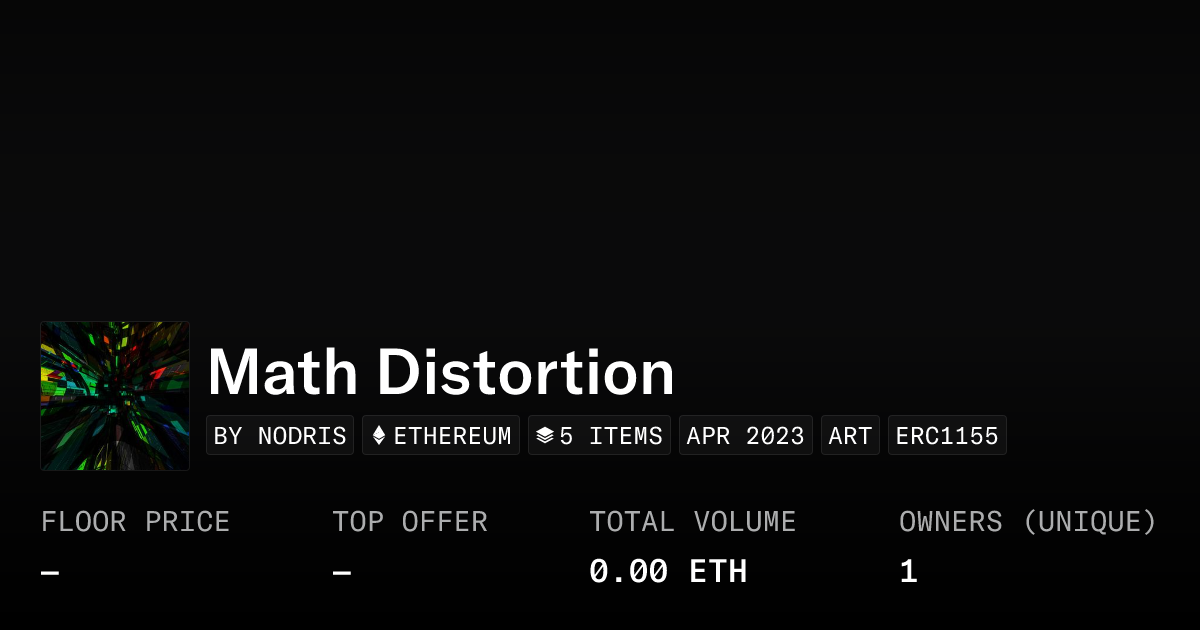 Math Distortion - Collection | OpenSea