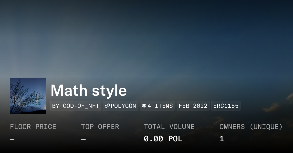 Math style - Collection | OpenSea