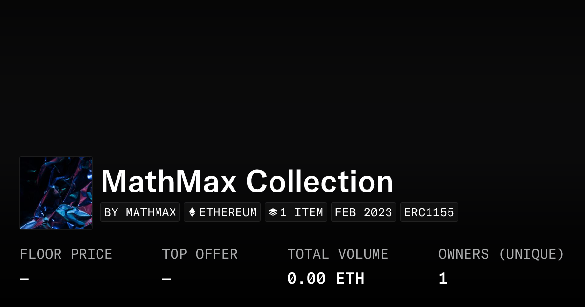 MathMax Collection - Collection | OpenSea
