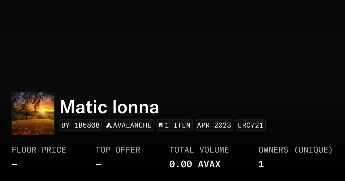 Matic lonna - Collection | OpenSea