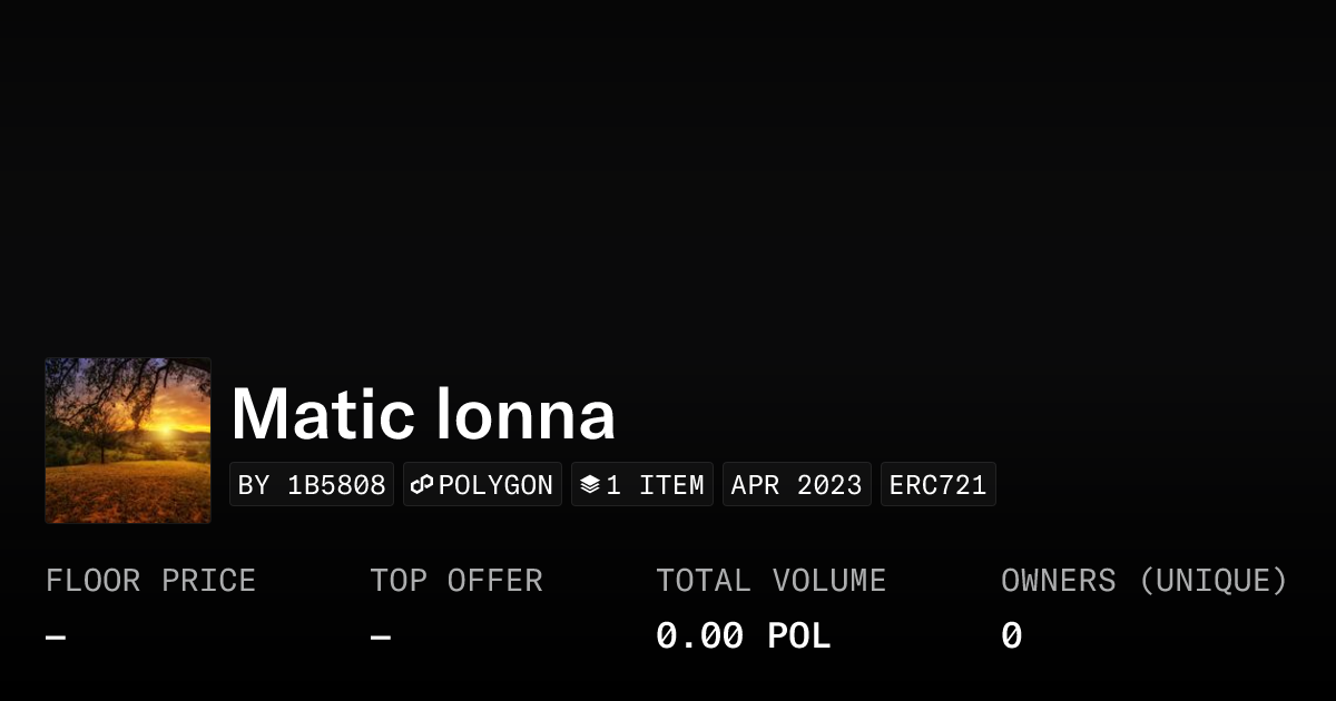 Matic lonna - Collection | OpenSea