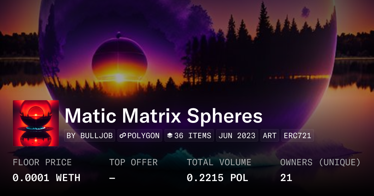 Matic Matrix Spheres - Collection | OpenSea