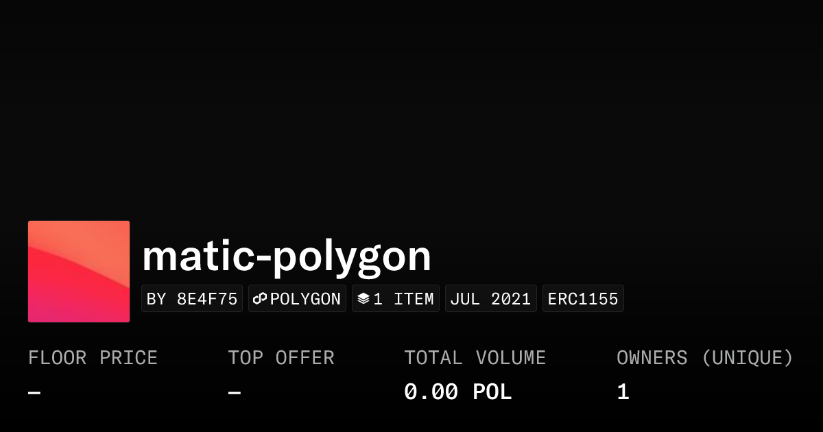 matic-polygon - Collection | OpenSea