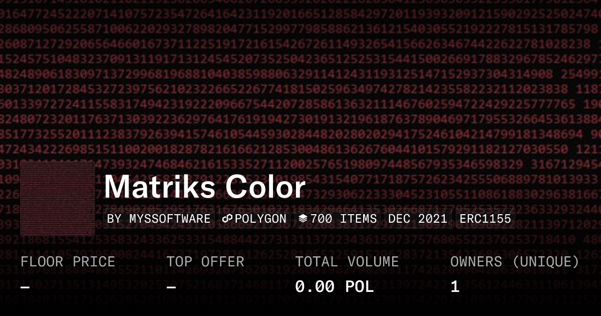 Matriks Color - Collection | OpenSea