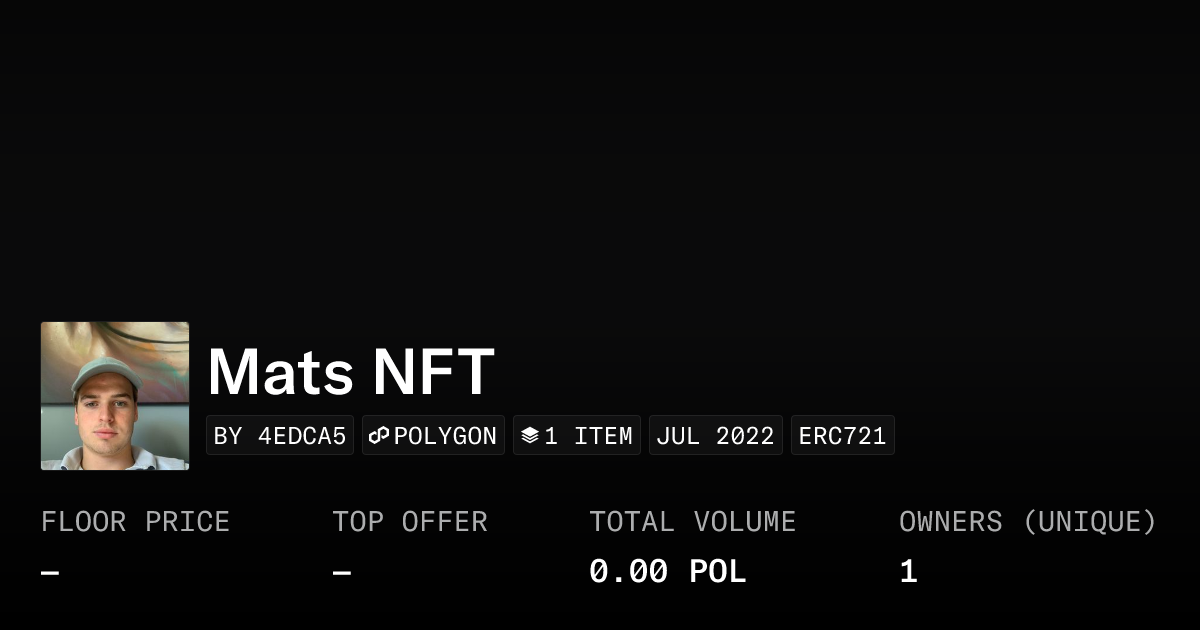 Mats NFT - Collection | OpenSea