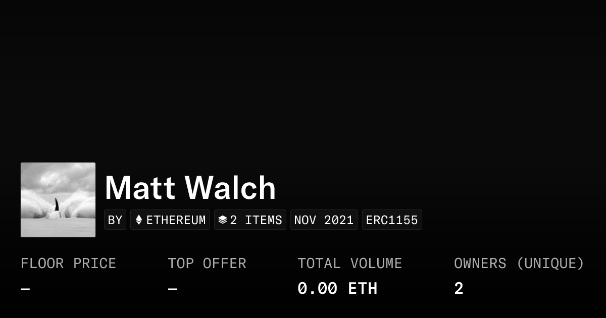 Matt Walch - Collection | OpenSea