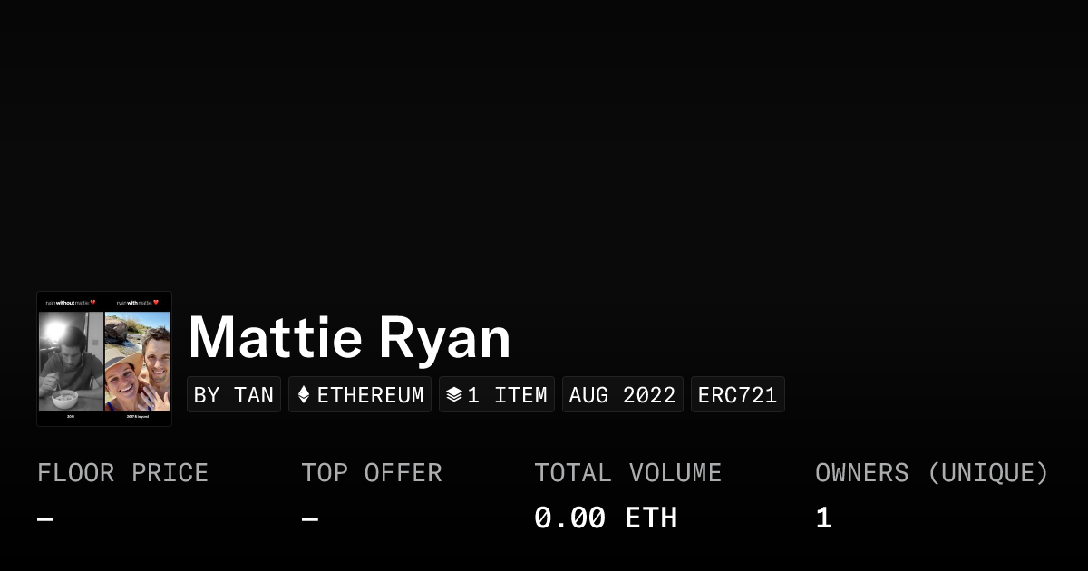 Mattie Ryan - Collection | OpenSea