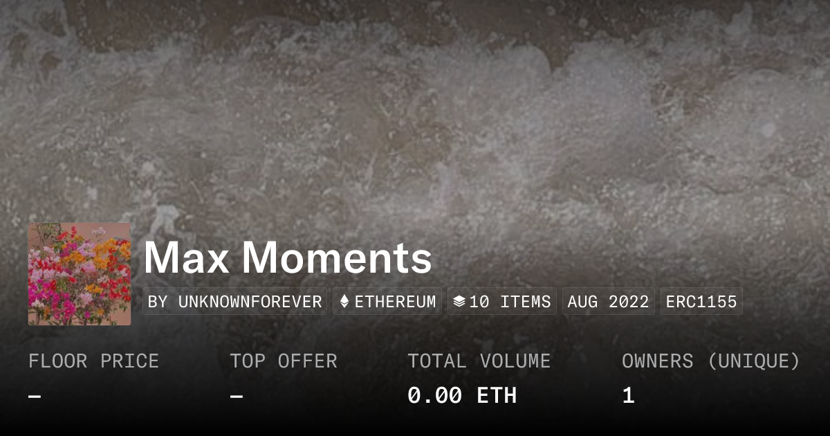 Max Moments - Collection | OpenSea