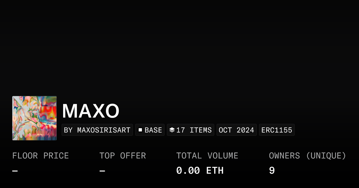 MAXO - Collection | OpenSea