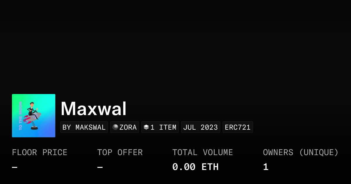 Maxwal - Collection | OpenSea