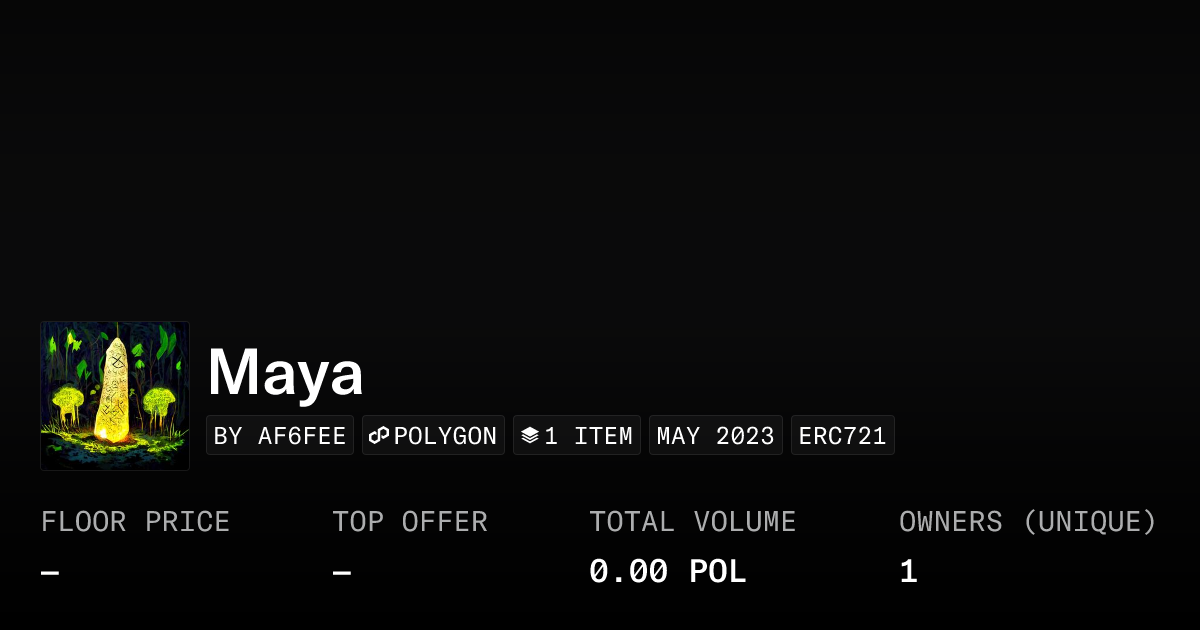 Maya - Collection | OpenSea