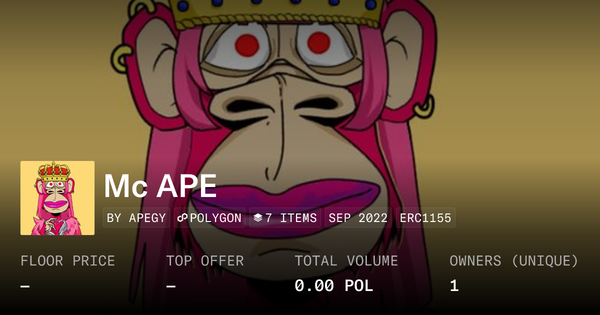 Mc APE - Collection | OpenSea