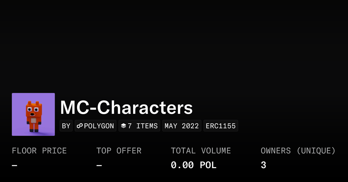 MC-Characters - Collection | OpenSea