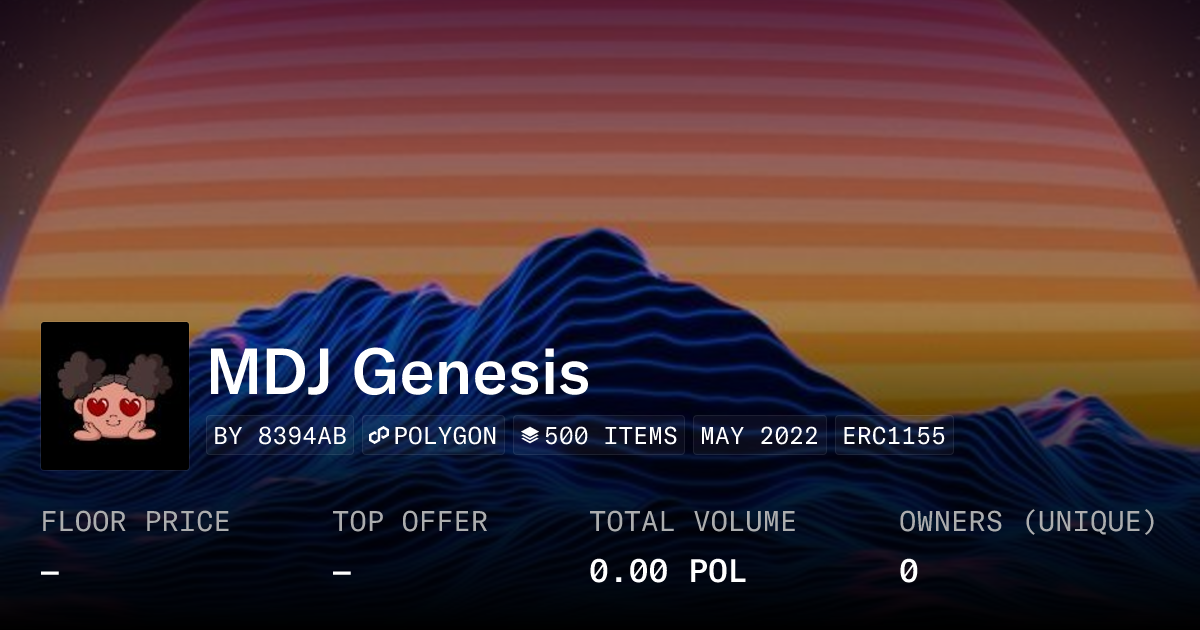 MDJ Genesis - Collection | OpenSea