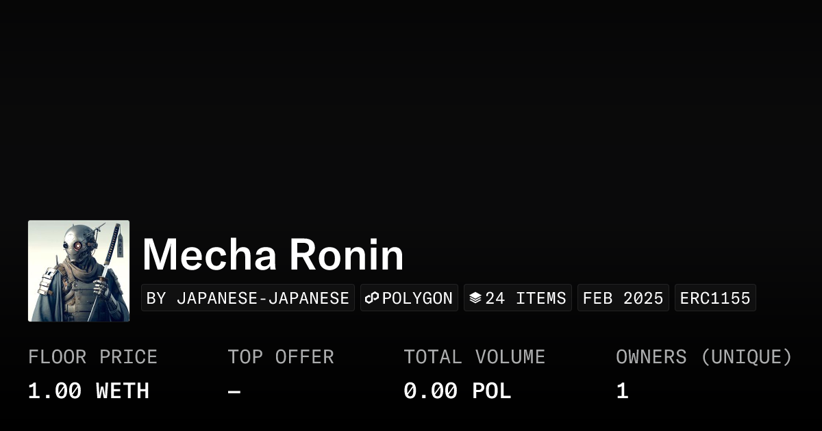 Mecha Ronin - Collection | OpenSea