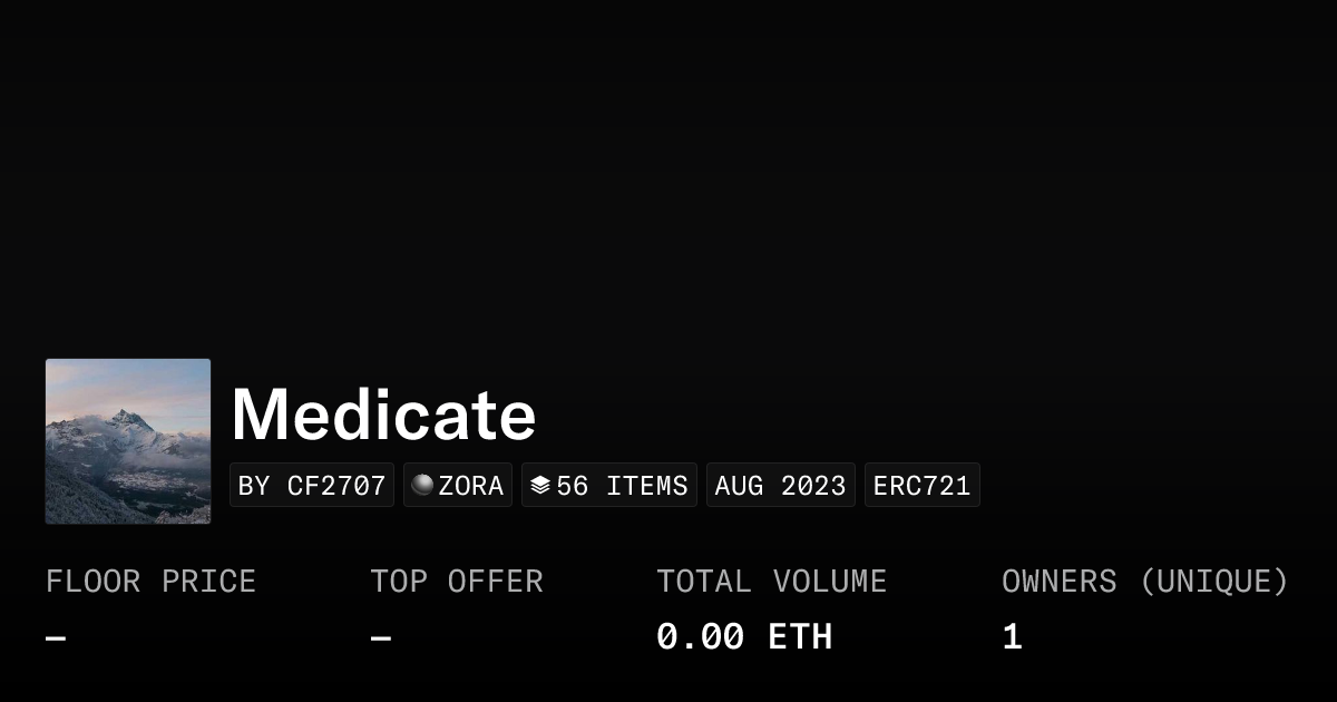 Medicate - Collection | OpenSea