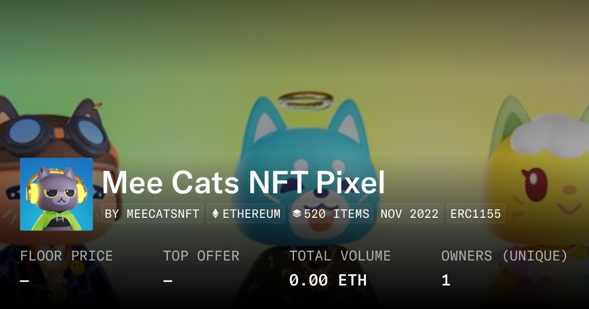 Mee Cats NFT Pixel - Collection | OpenSea