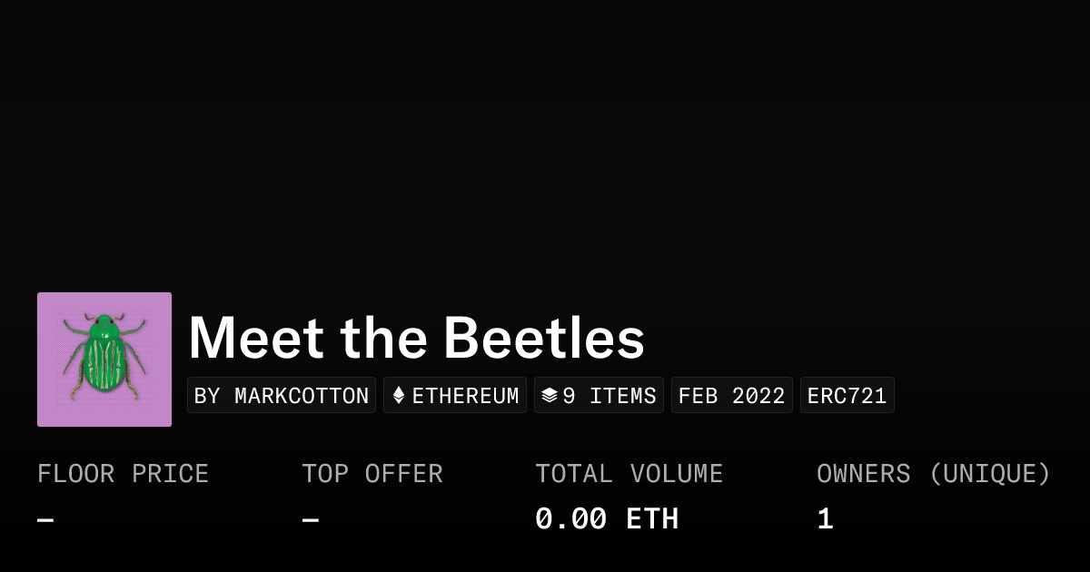 Meet the Beetles - Collection | OpenSea