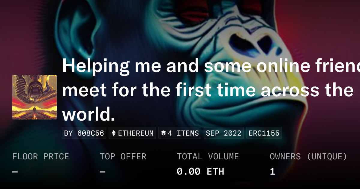 Helping me and some online friends meet for the first time across the world. - Collection | OpenSea