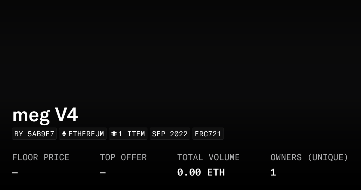 meg V4 - Collection | OpenSea