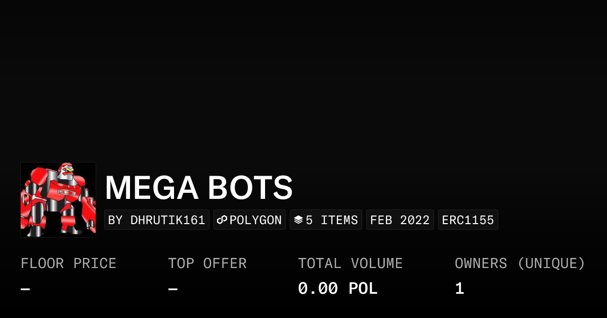 MEGA BOTS - Collection | OpenSea