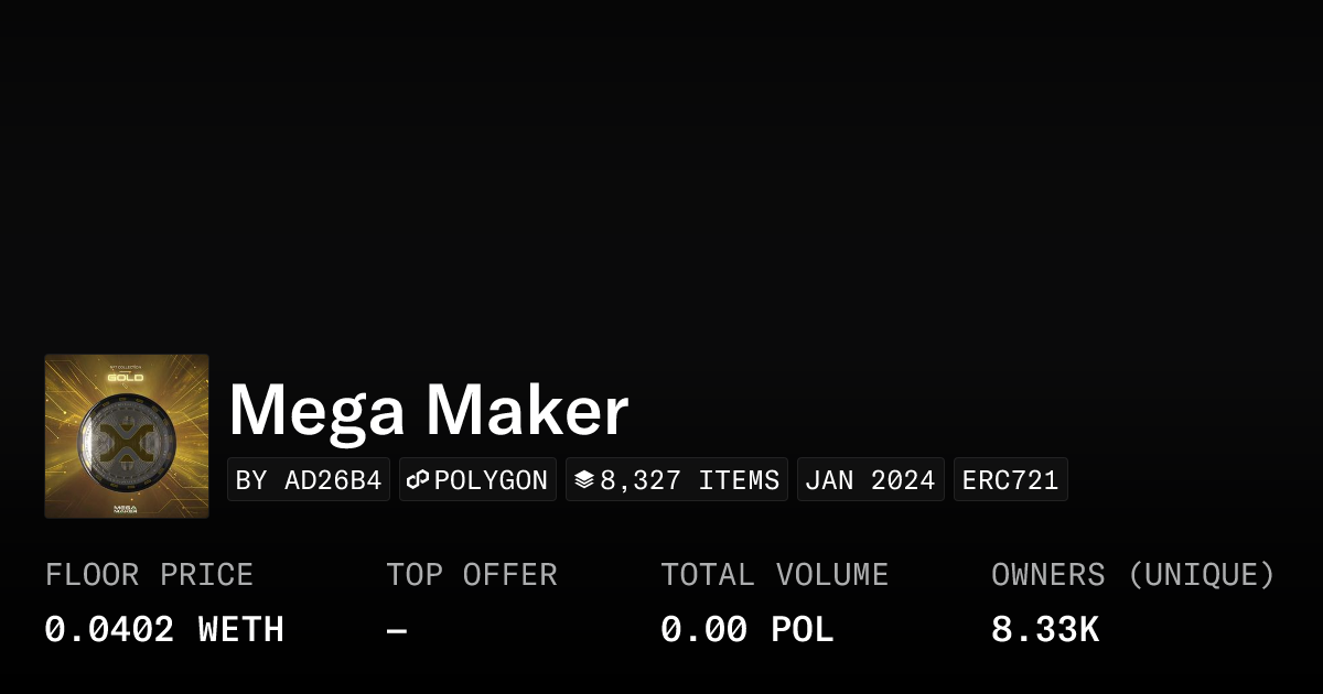 Mega Maker - Collection | OpenSea