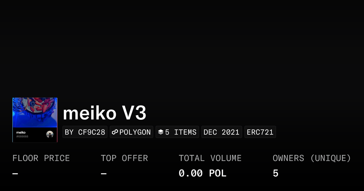 meiko V3 - Collection | OpenSea