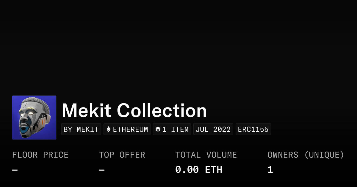 Mekit Collection - Collection | OpenSea