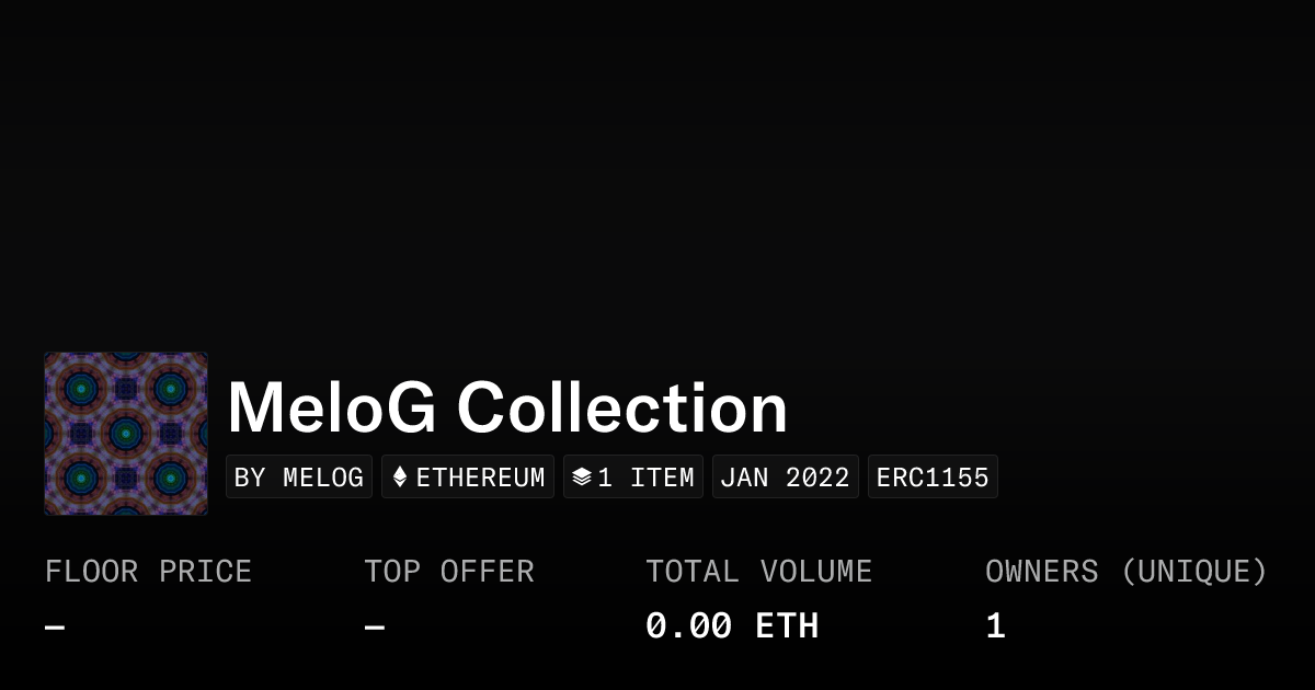 MeloG Collection - Collection | OpenSea