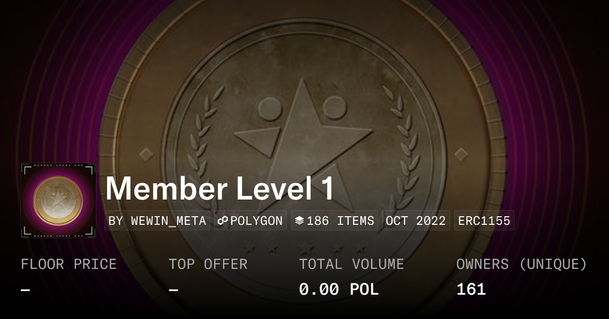 Member Level 1 - Collection | OpenSea