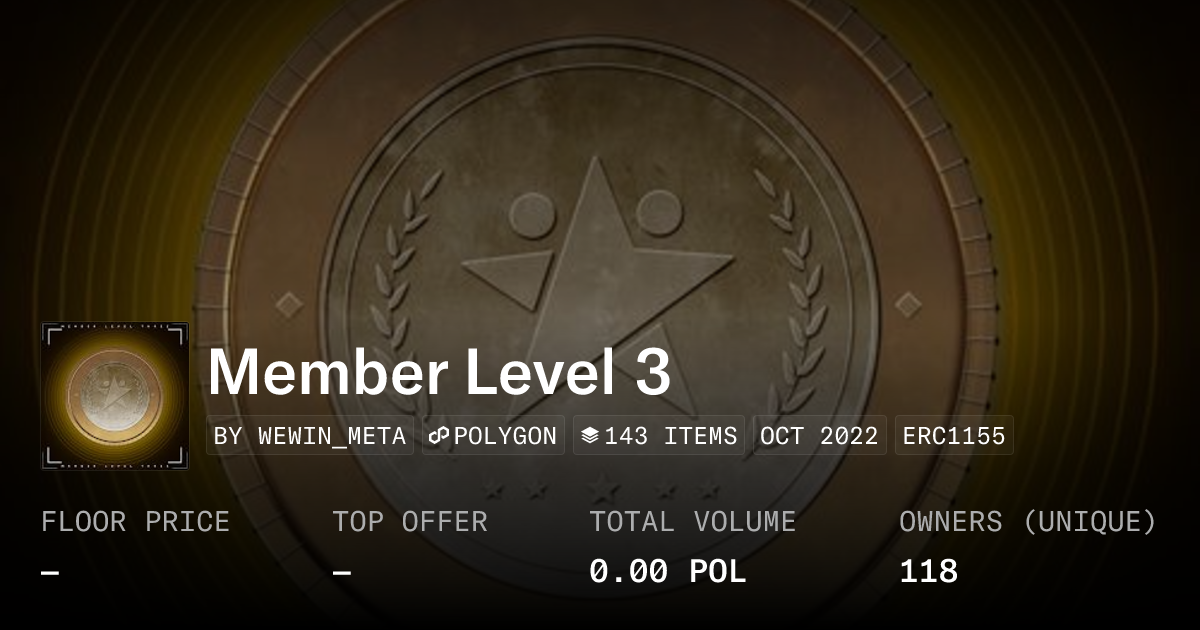 Member Level 3 - Collection | OpenSea