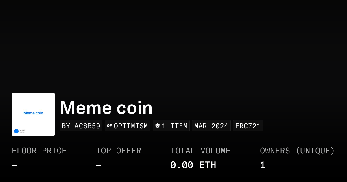 Meme coin - Collection | OpenSea