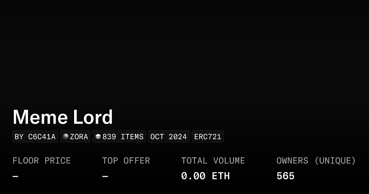 Meme Lord - Collection | OpenSea