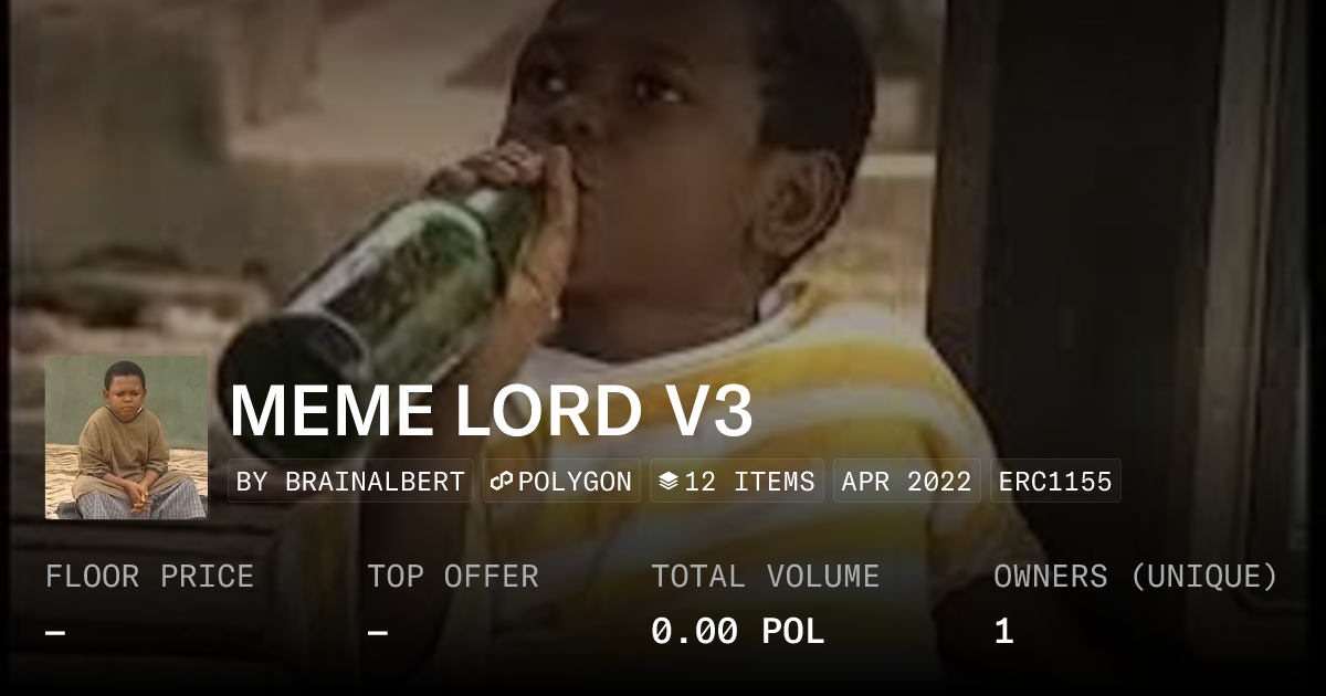 MEME LORD V3 - Collection | OpenSea