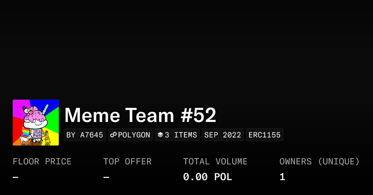 Meme Team #52 - Collection | OpenSea